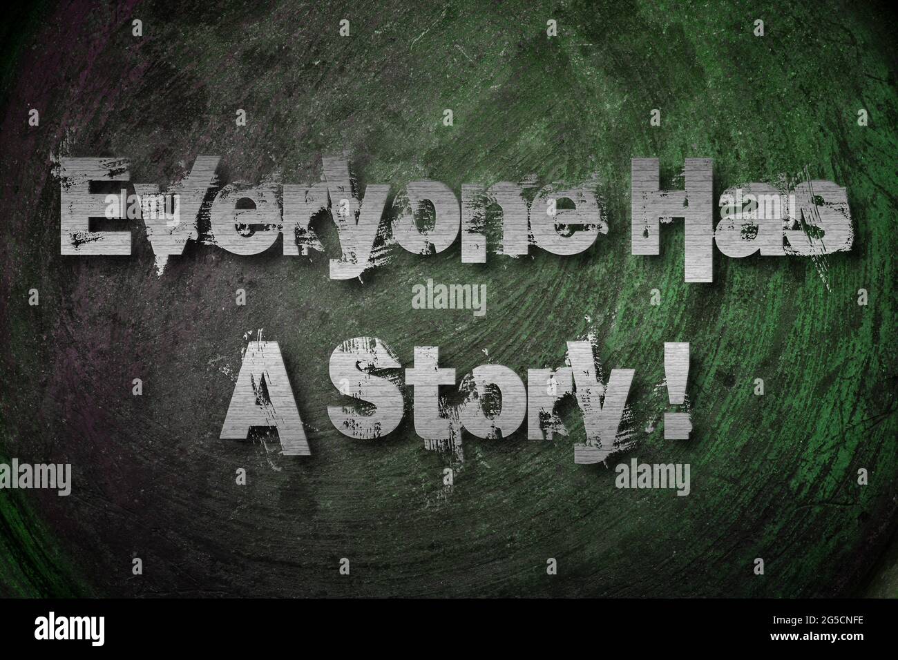 Everyone Has A Story Concept text Stock Photo - Alamy
