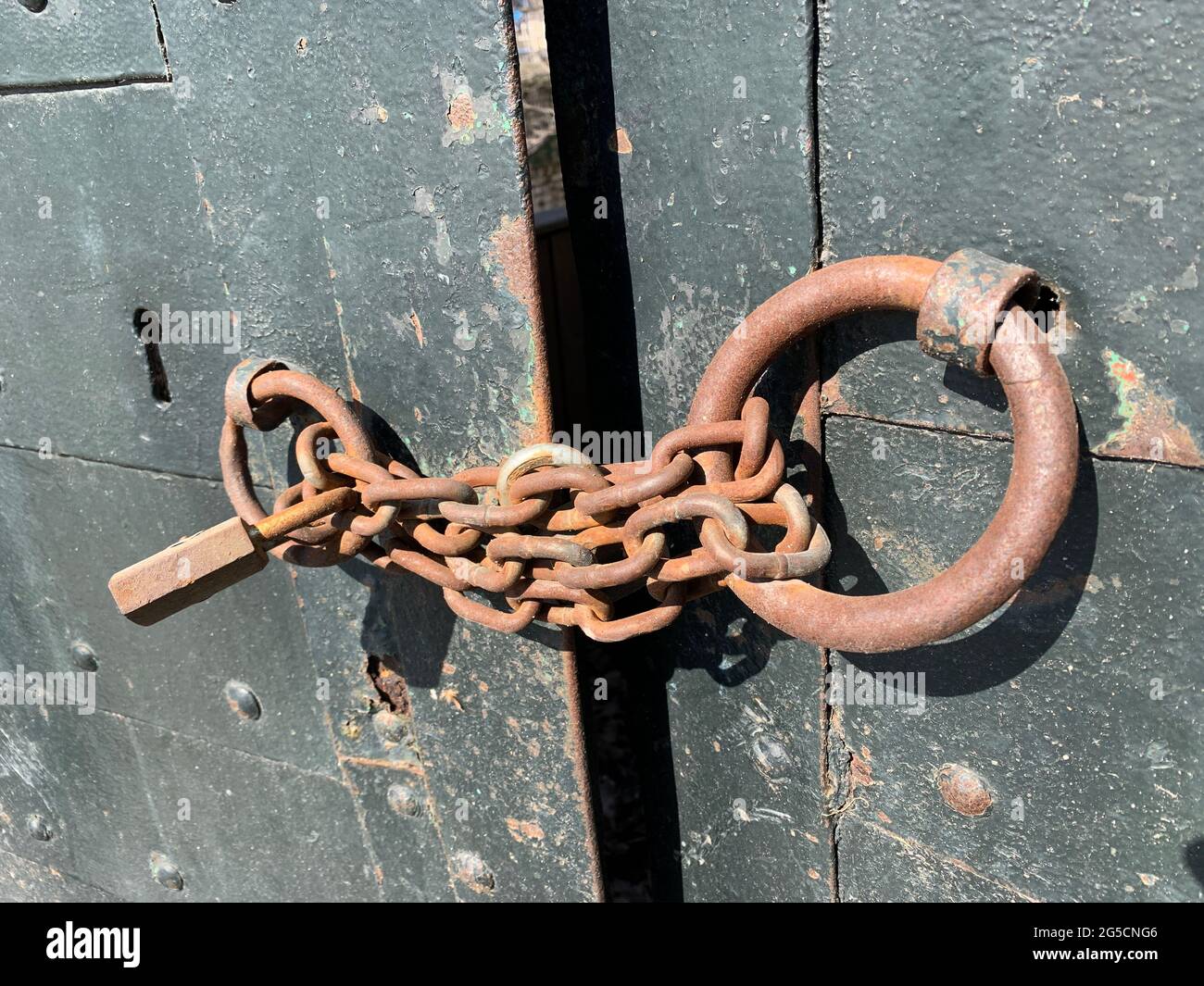 Old wooden door. Eastern styled door Stock Photo - Alamy