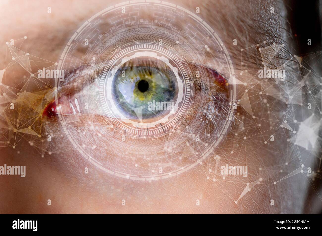biometric virtual laser technology, abstract digital eye concept Stock ...