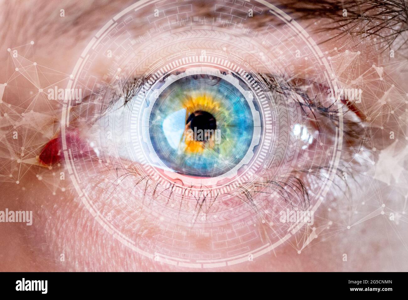 biometric virtual laser technology, abstract digital eye concept Stock ...