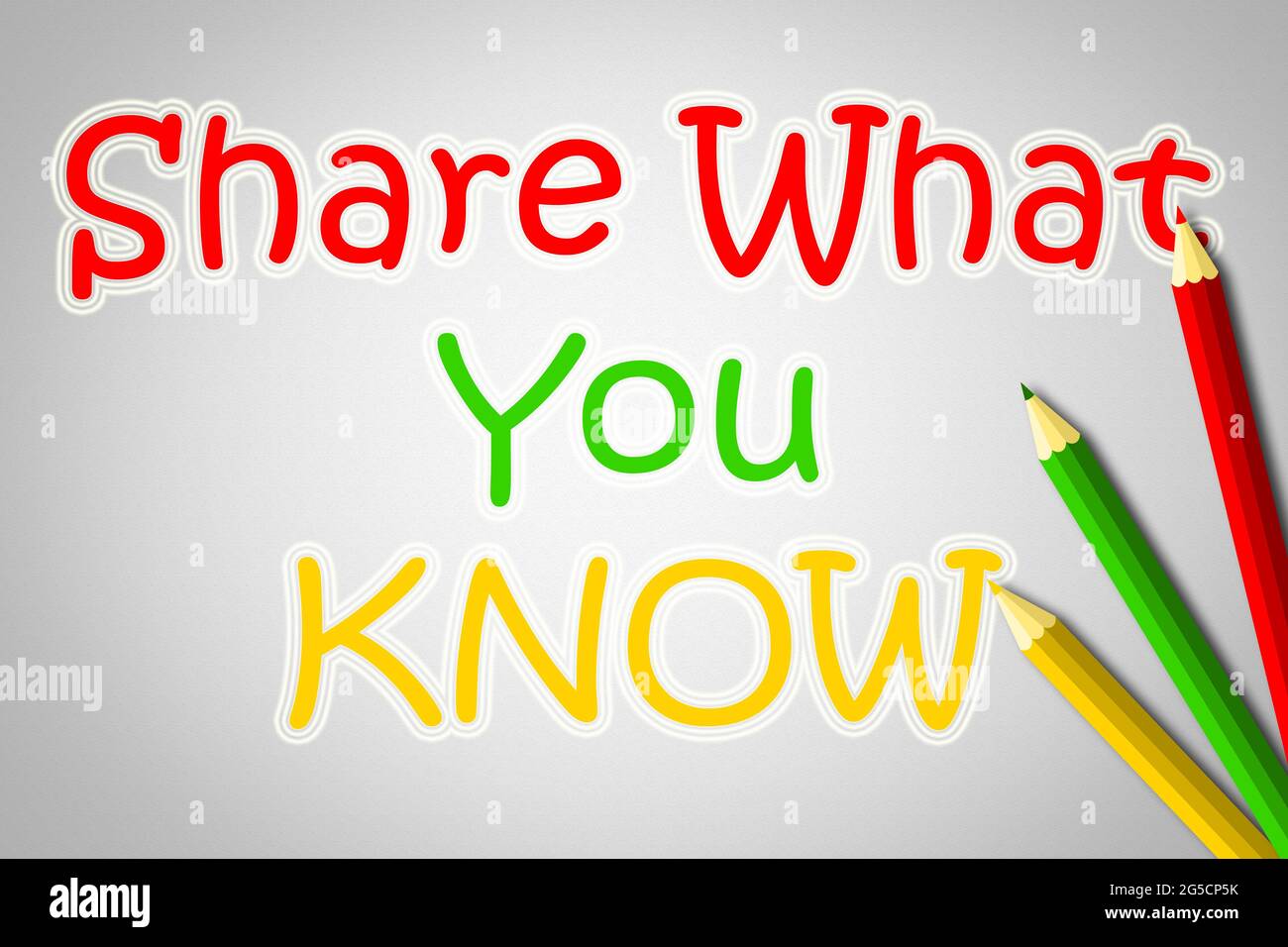 Share What You Know Concept text on background Stock Photo - Alamy