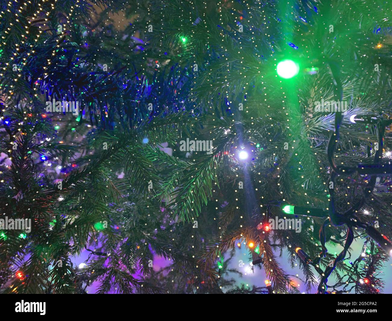Christmas tree with decoration. Christmas and new year celebration ...