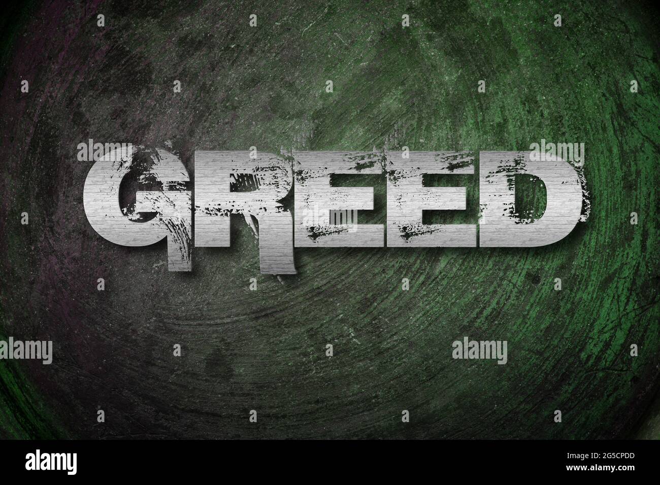 Greed Concept text on background Stock Photo - Alamy