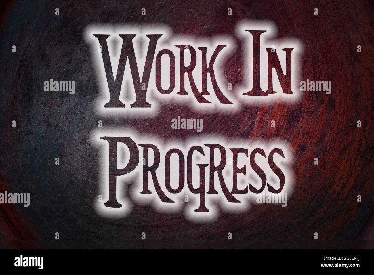 Work In Progress Concept text on background Stock Photo - Alamy