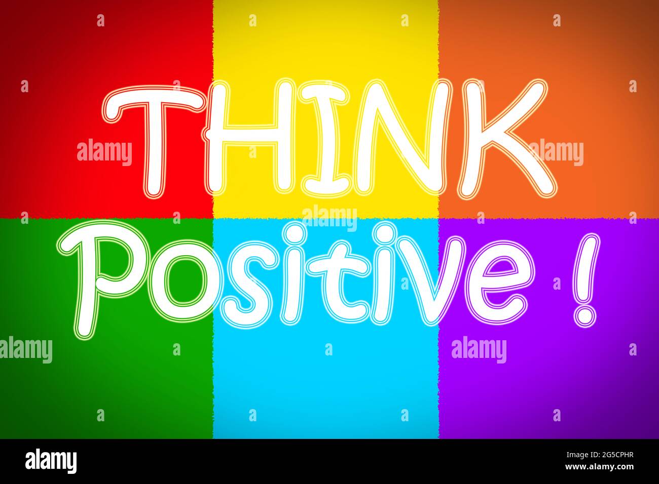 Think Positive Concept text on background Stock Photo - Alamy