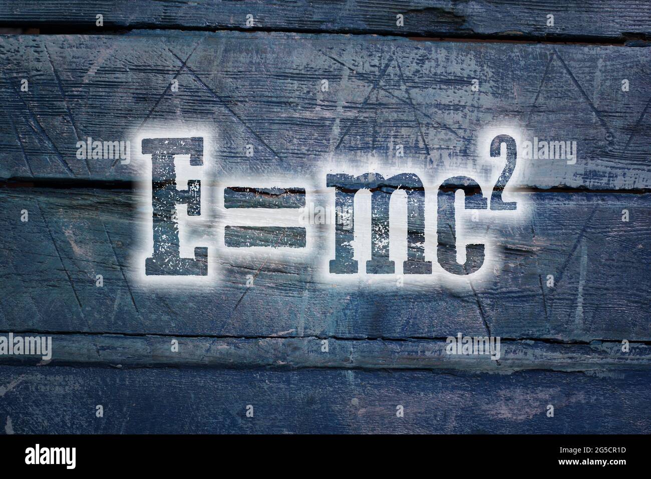 Albert Einsteins Physical Formula Concept text on background Stock ...
