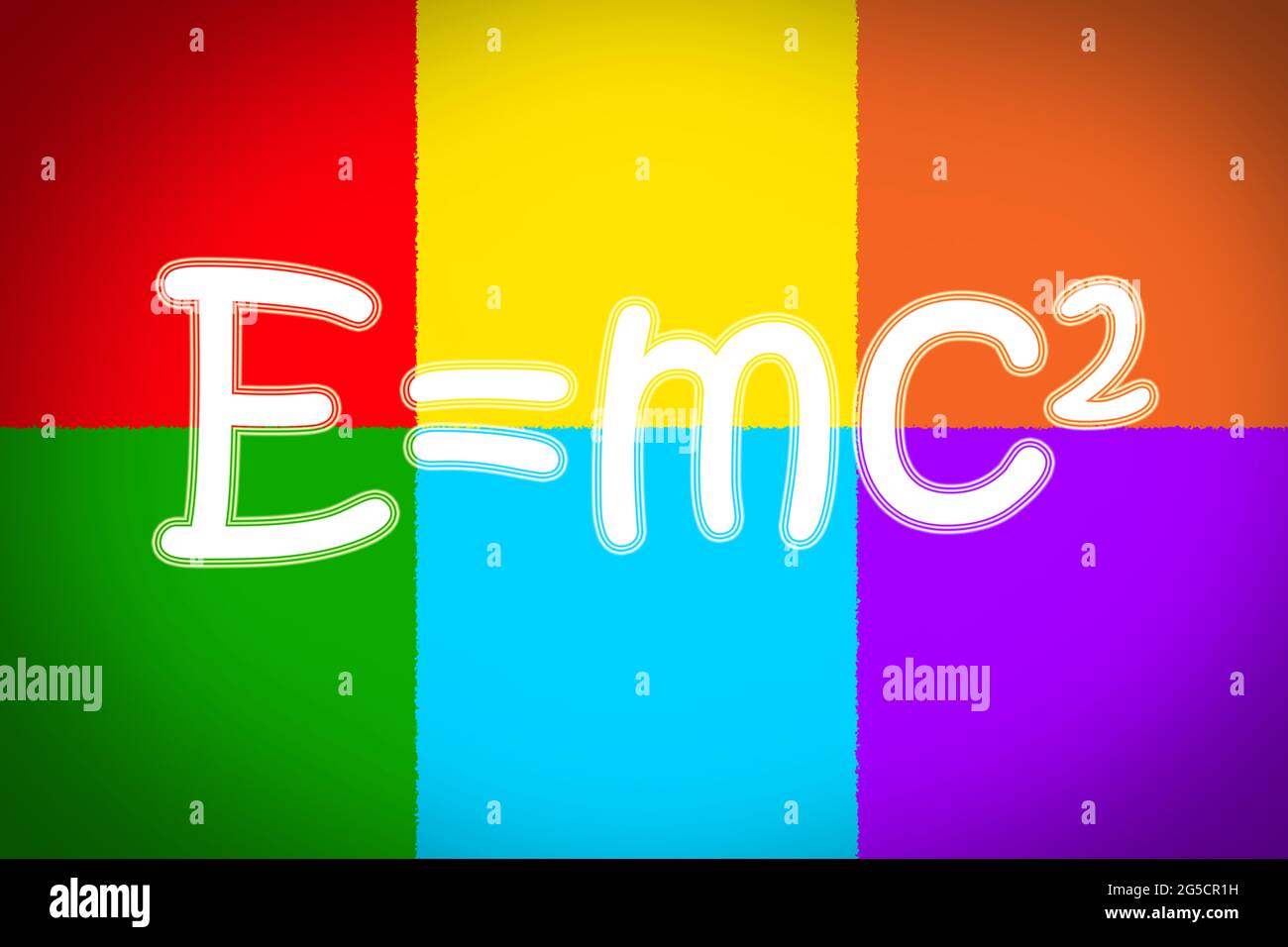 Albert Einsteins Physical Formula Concept text on background Stock ...
