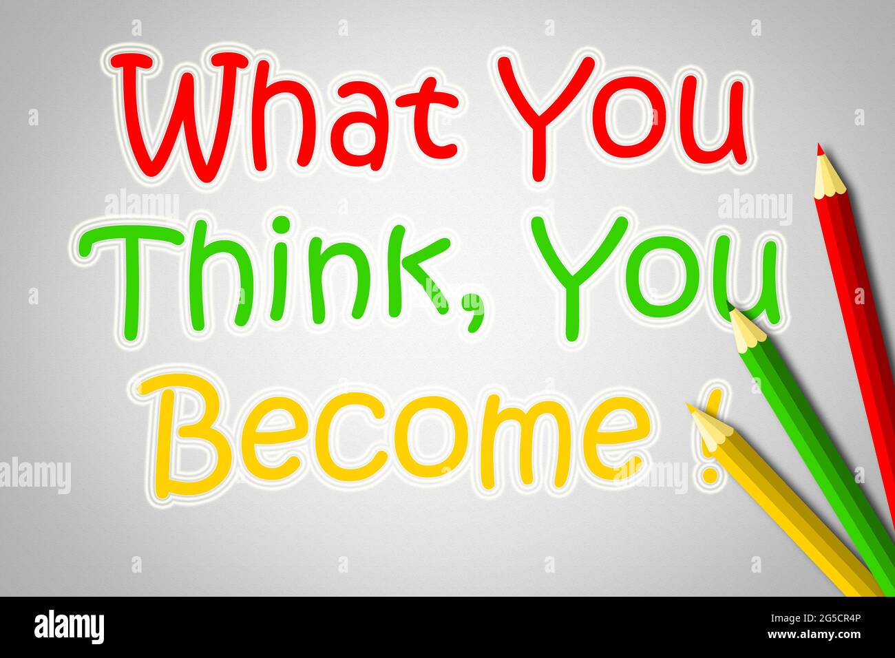 What You Think You Become Concept text on background Stock Photo - Alamy
