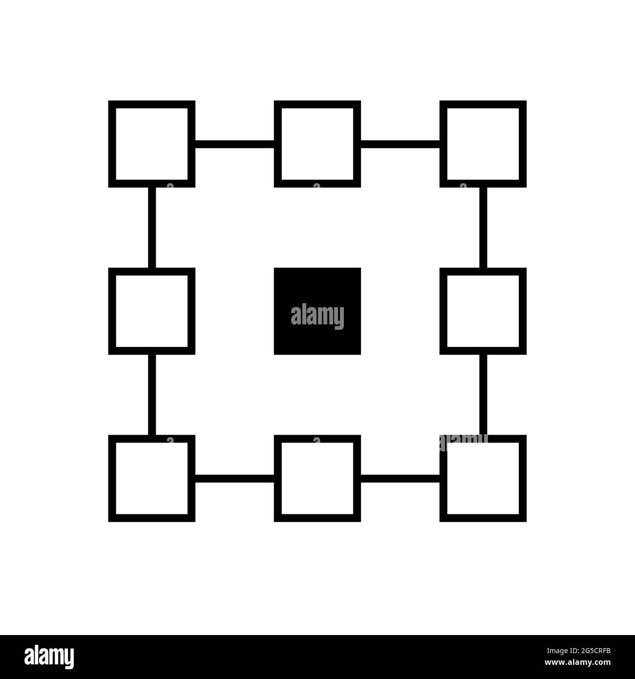 align center icon on white background. flat style Stock Photo - Alamy