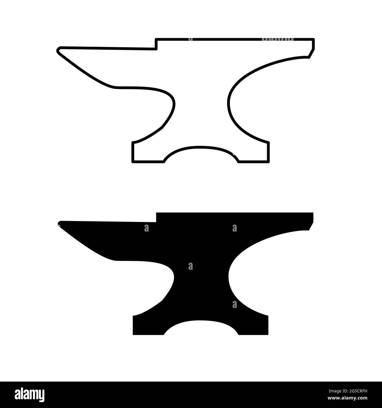anvil icon on white background. anvil sign. anvil blacksmith symbol ...