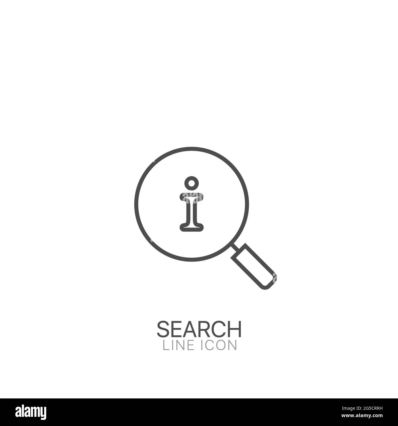 Magnifying glass and information icon Information help icon, info ...
