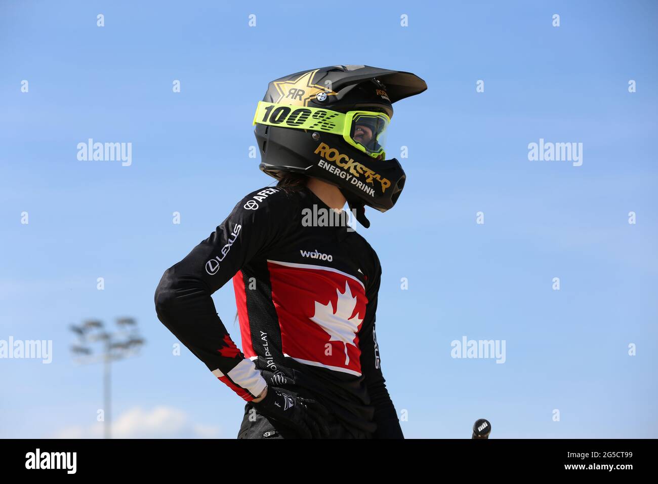 Molly SIMPSON of Canada competes in the UCI BMX Supercross World Cup ...