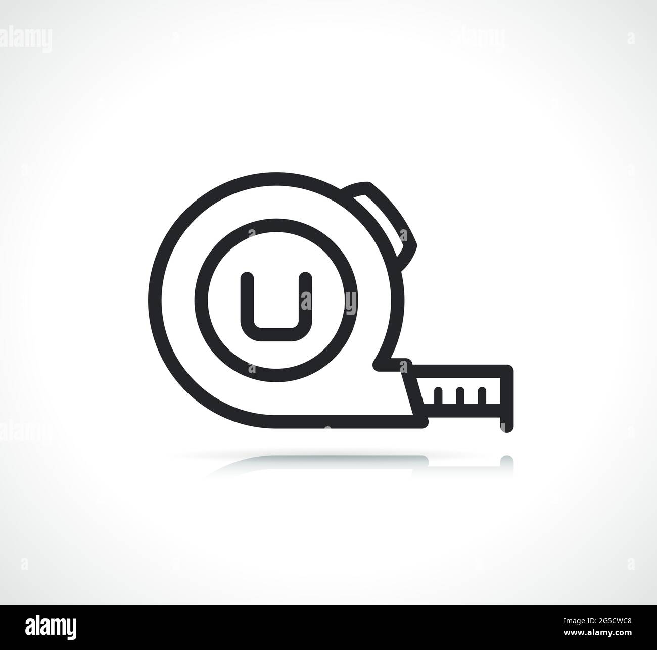 Tape measure icon linear Stock Vector Images - Alamy