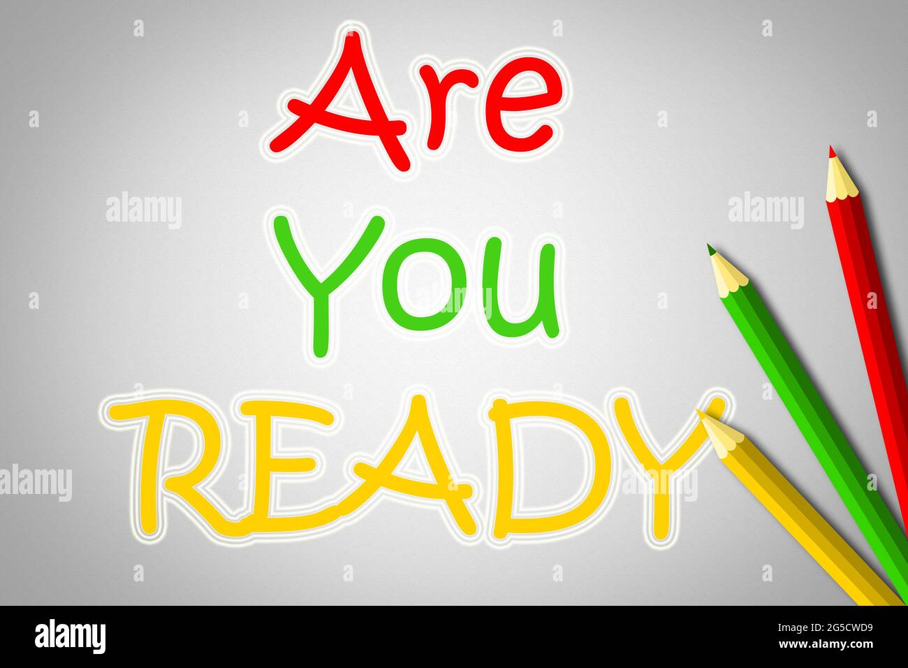 Are You Ready Concept text on background Stock Photo - Alamy