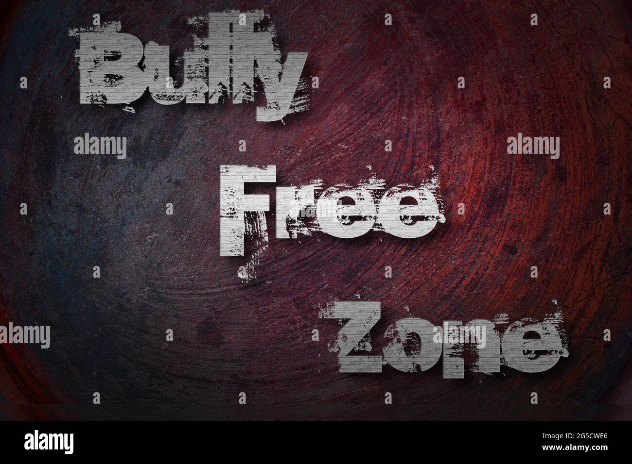 Bully Free Zone Concept text on background Stock Photo - Alamy