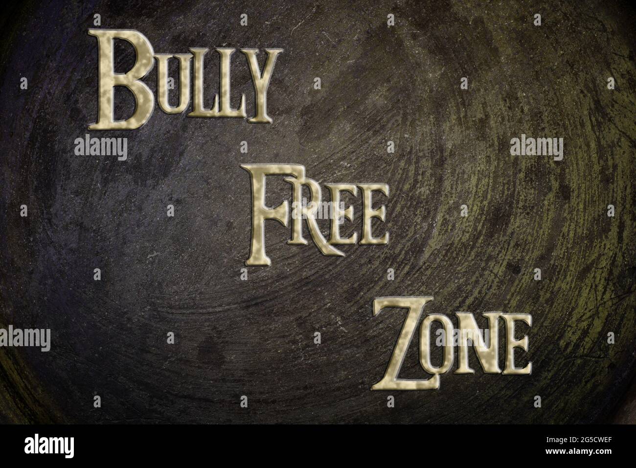 Bully Free Zone Concept text on background Stock Photo - Alamy
