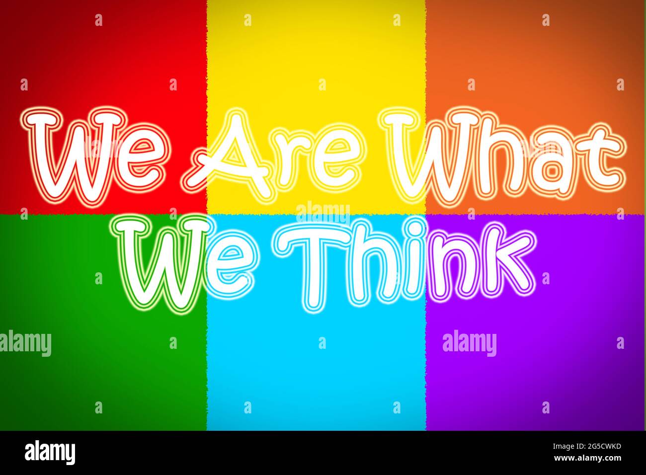 We Are What We Think Concept text Stock Photo - Alamy