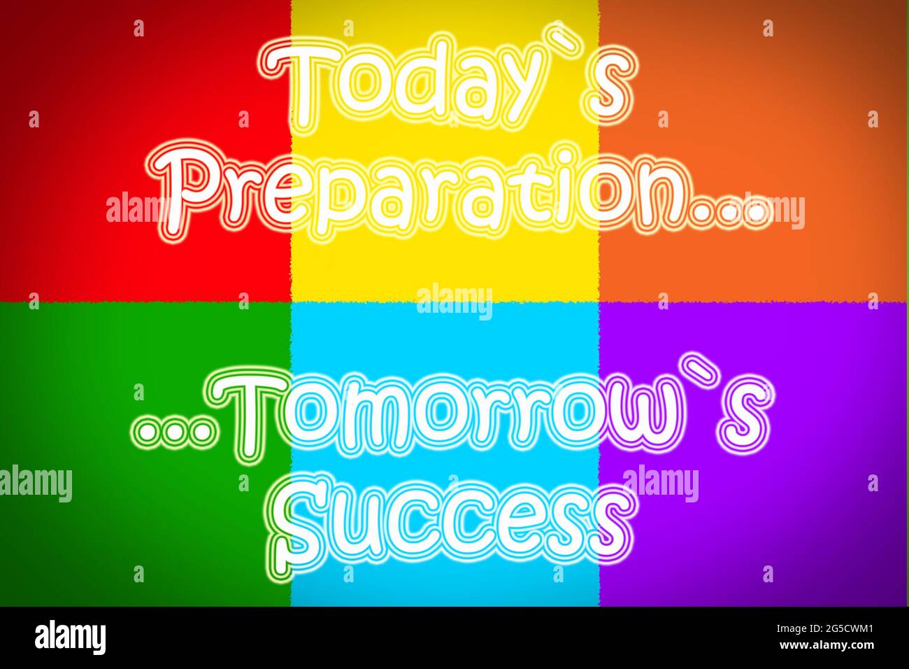 Today's Preparation Tomorrow's Success Concept text Stock Photo - Alamy