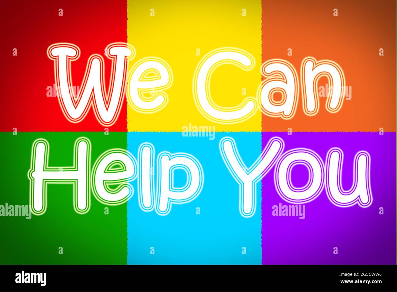 We Can Help You Concept text Stock Photo - Alamy