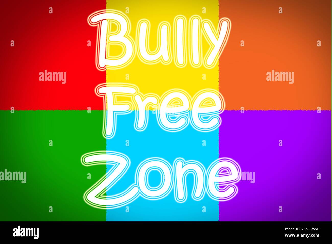Bully Free Zone Concept text on background Stock Photo - Alamy