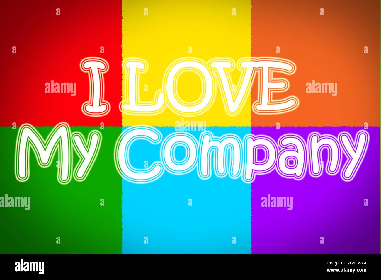 I Love My Company text Stock Photo - Alamy