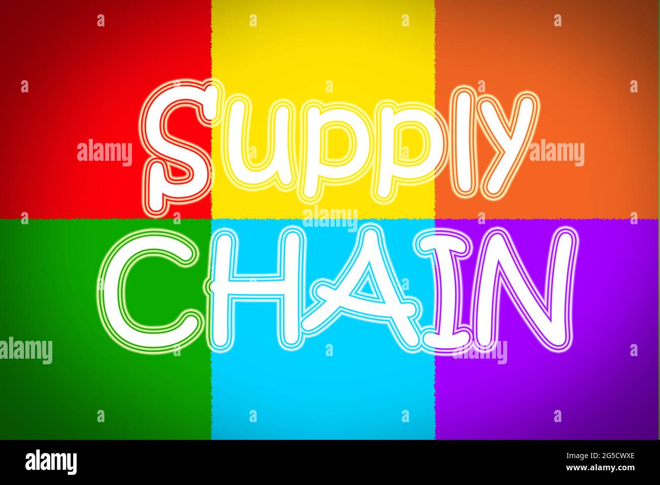 Supply Chain Concept text on background Stock Photo - Alamy