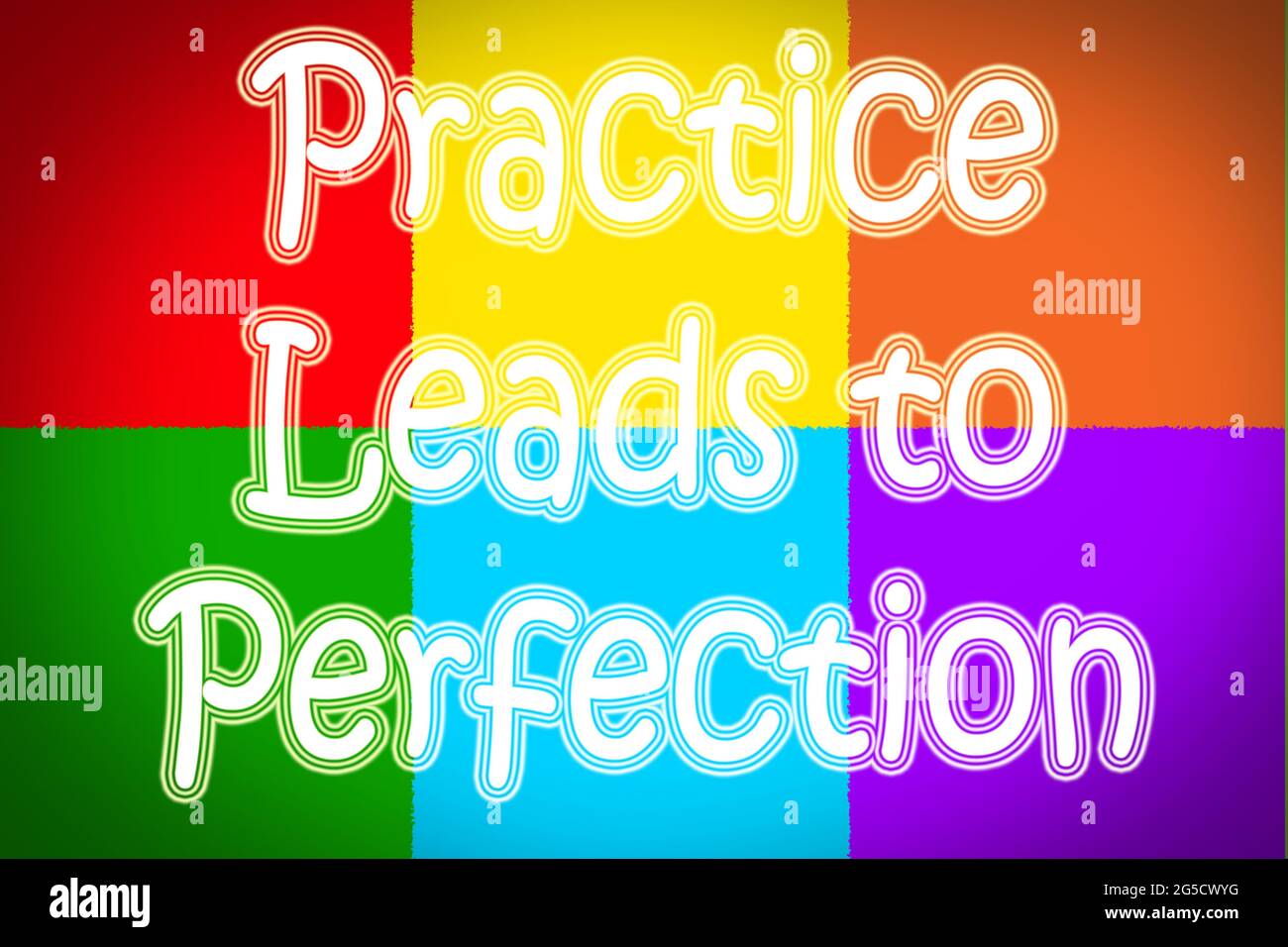 Practice Leads To Perfection Concept text Stock Photo - Alamy