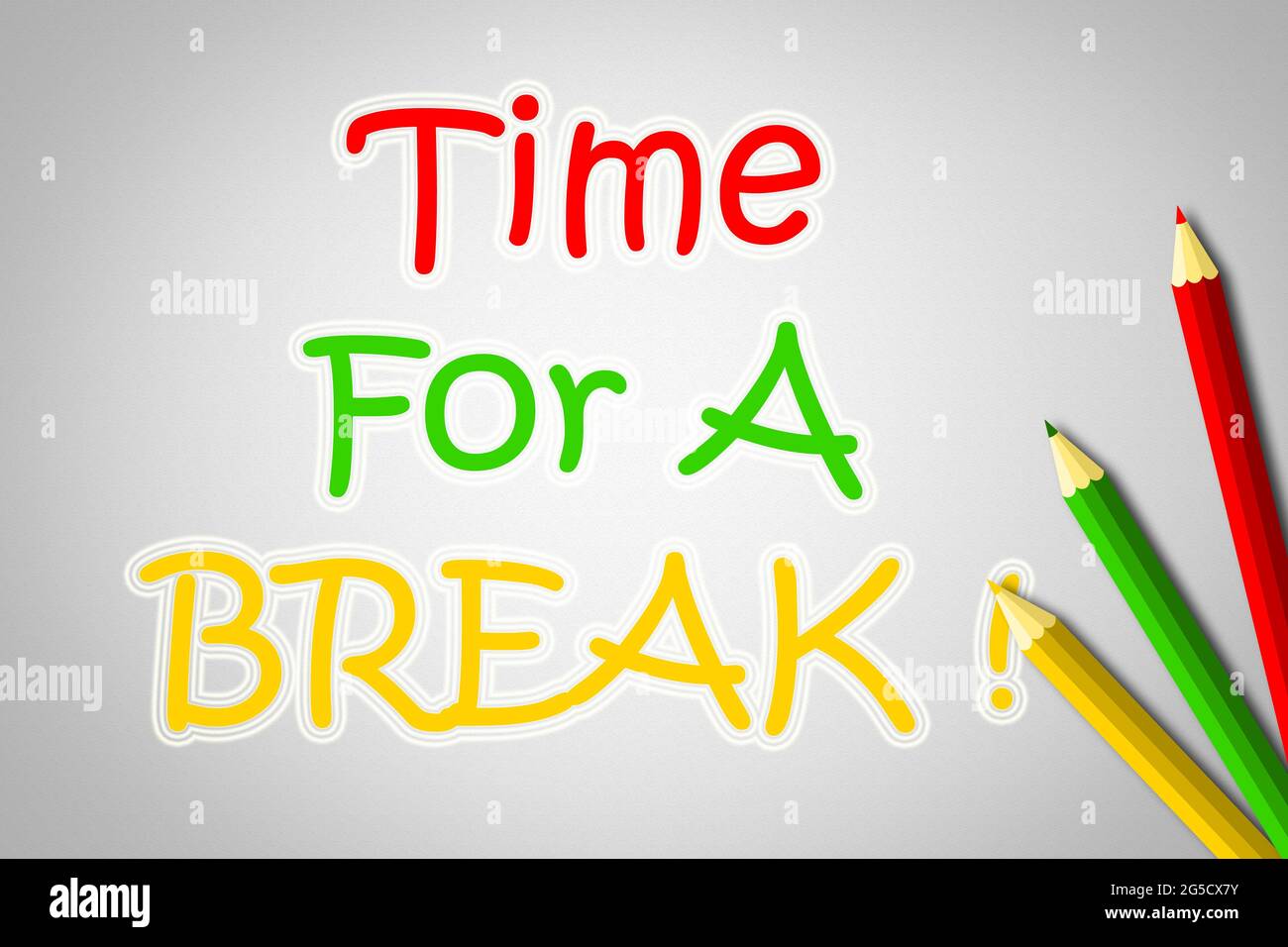 Time For A Break Concept text on background Stock Photo - Alamy