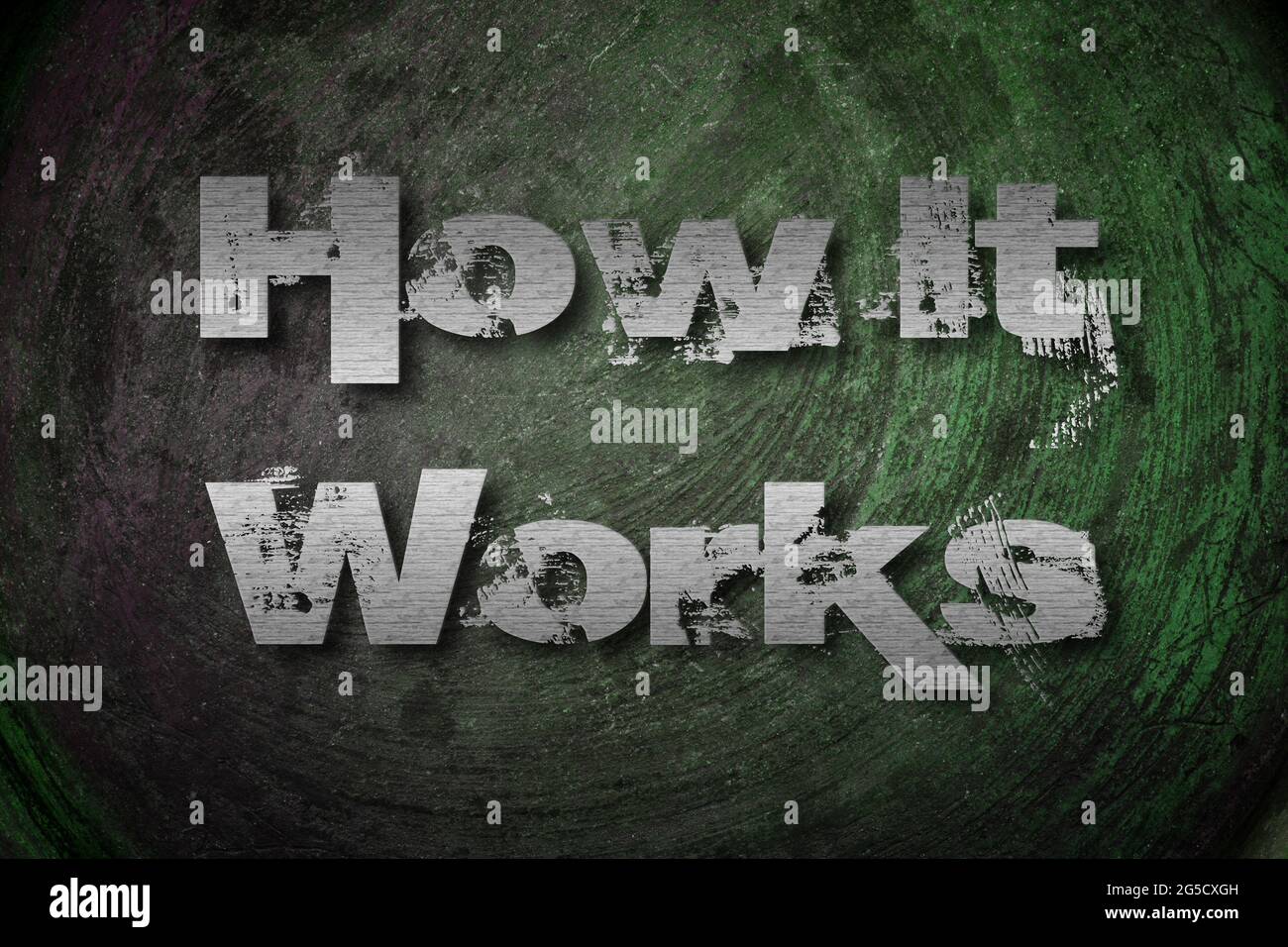 How It Works Concept text on background Stock Photo - Alamy