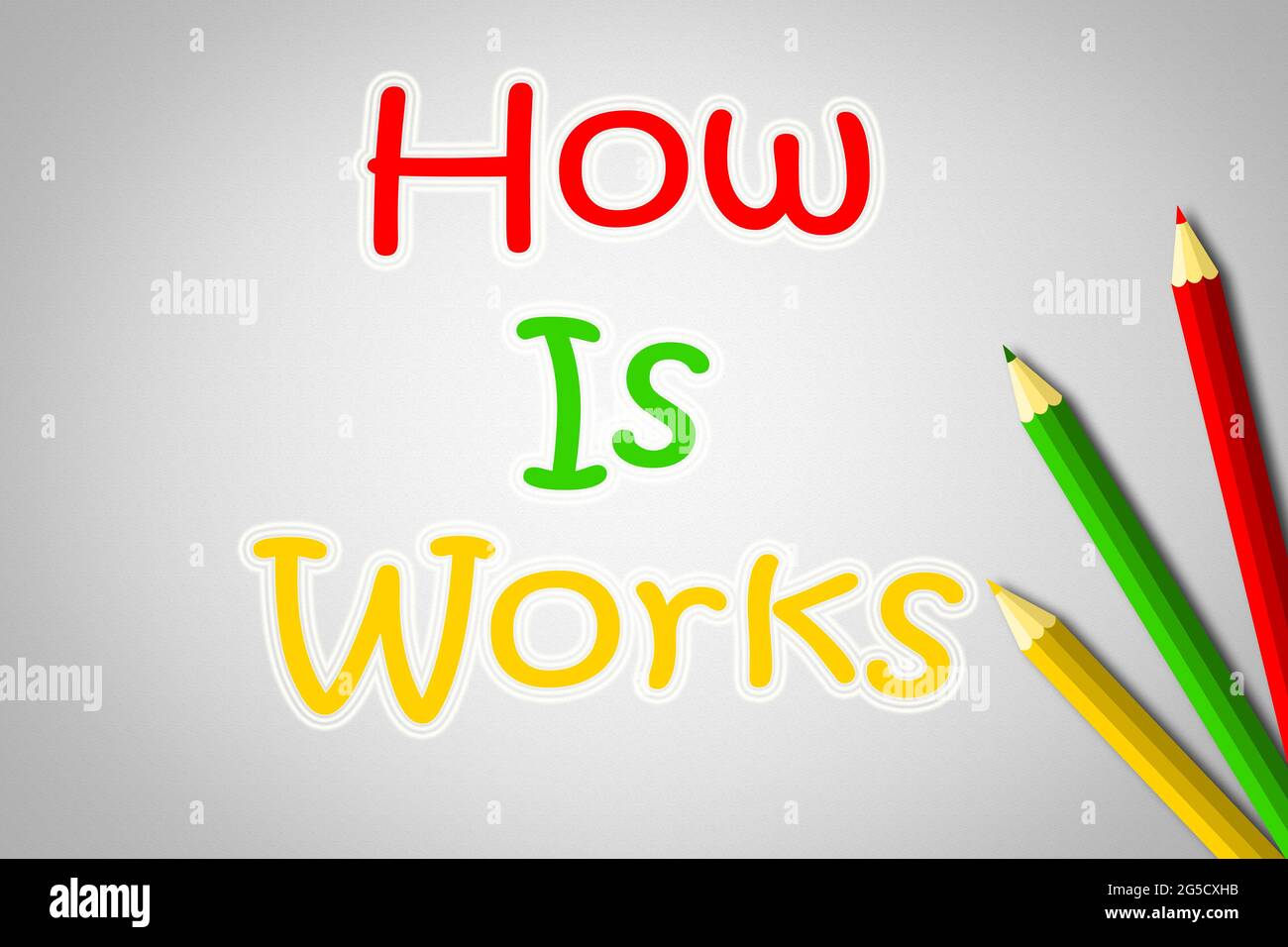 How It Works Concept text on background Stock Photo - Alamy