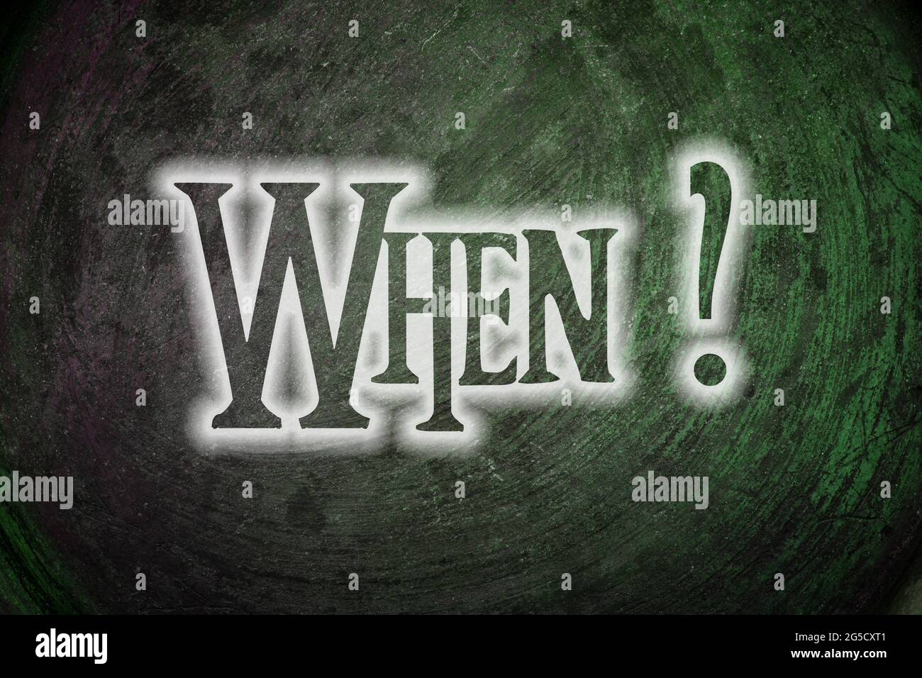 When Concept text on background Stock Photo - Alamy