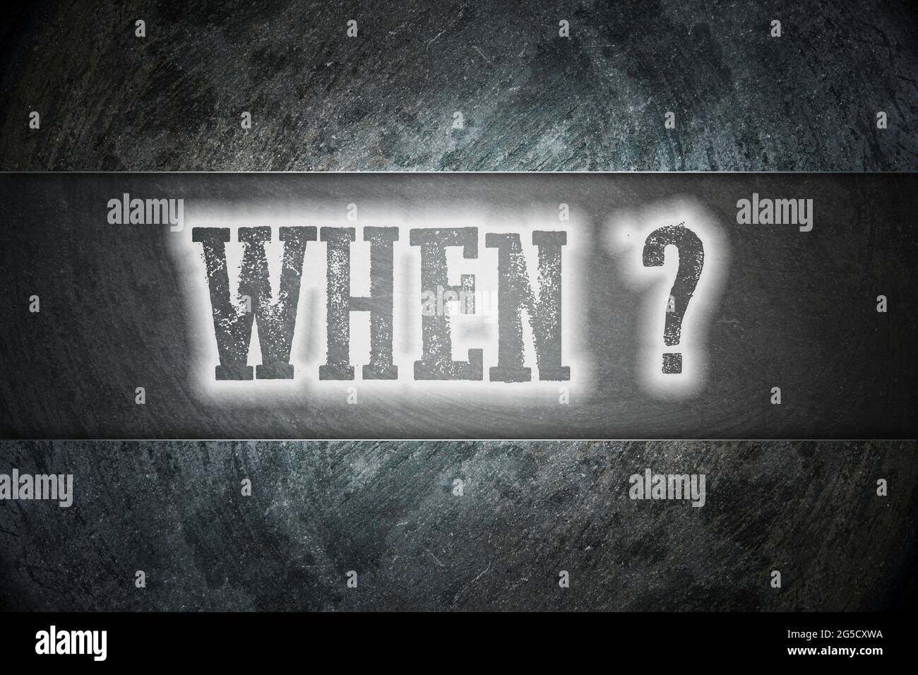 When Concept text on background Stock Photo - Alamy