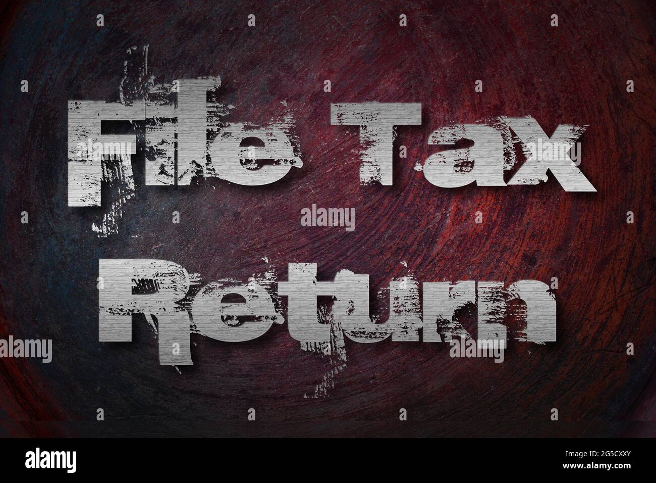 File Tax Return Concept text on background Stock Photo - Alamy