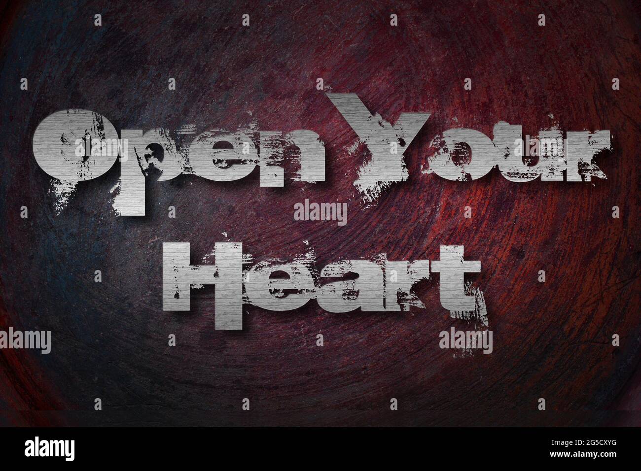 Open Your Heart Concept text on background Stock Photo - Alamy