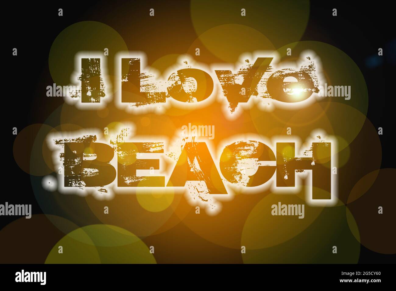 I Love Beach Concept text on background Stock Photo - Alamy