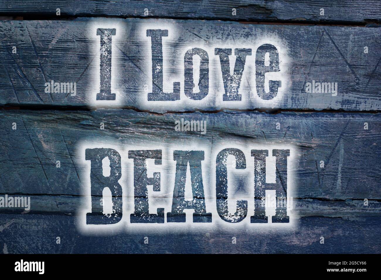 I Love Beach Concept text on background Stock Photo - Alamy