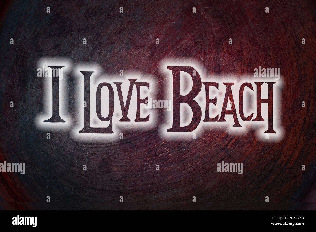 I Love Beach Concept text on background Stock Photo - Alamy