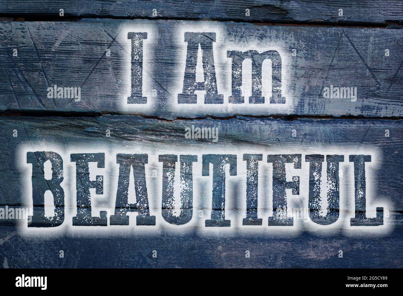 I Am Beautiful Concept text on background Stock Photo - Alamy
