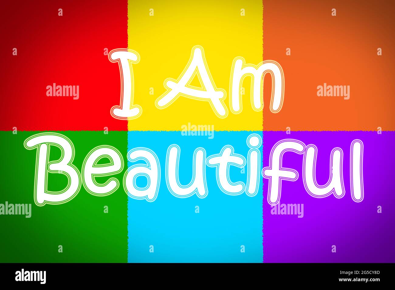 I Am Beautiful Concept text on background Stock Photo - Alamy