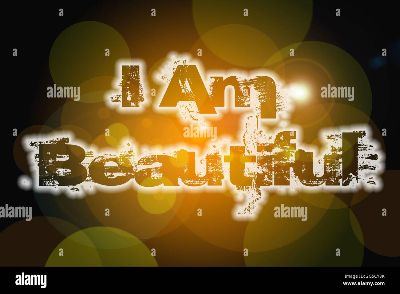 I Am Beautiful Concept text on background Stock Photo - Alamy