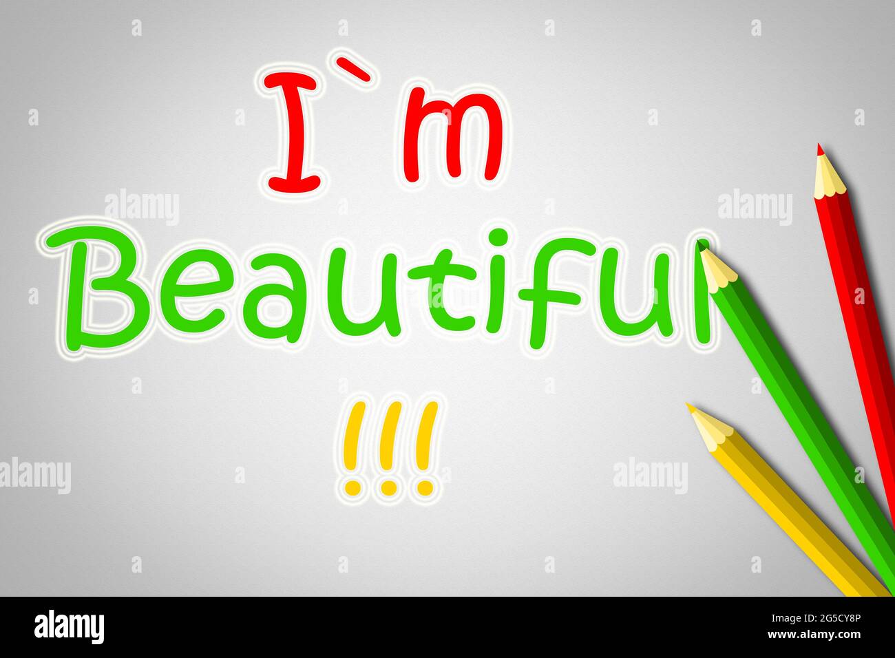 I Am Beautiful Concept text on background Stock Photo - Alamy