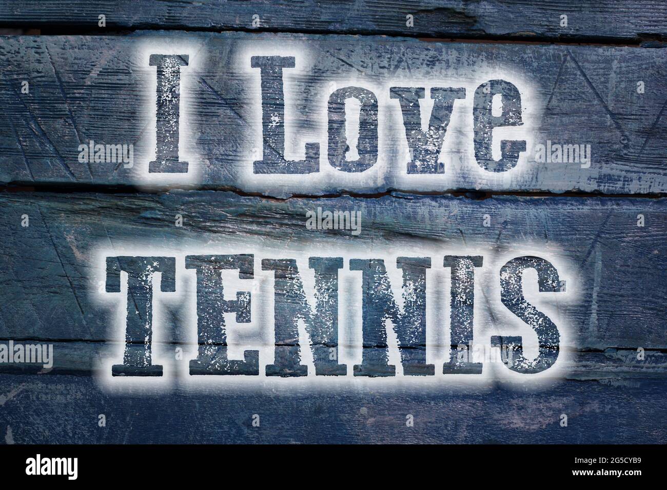 I Love Tennis Concept text on background Stock Photo - Alamy