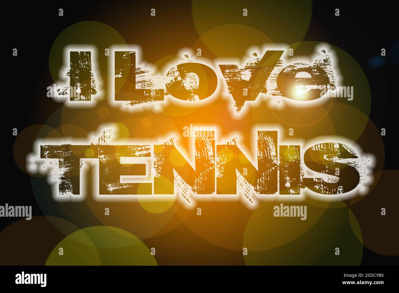 I Love Tennis Concept text on background Stock Photo - Alamy