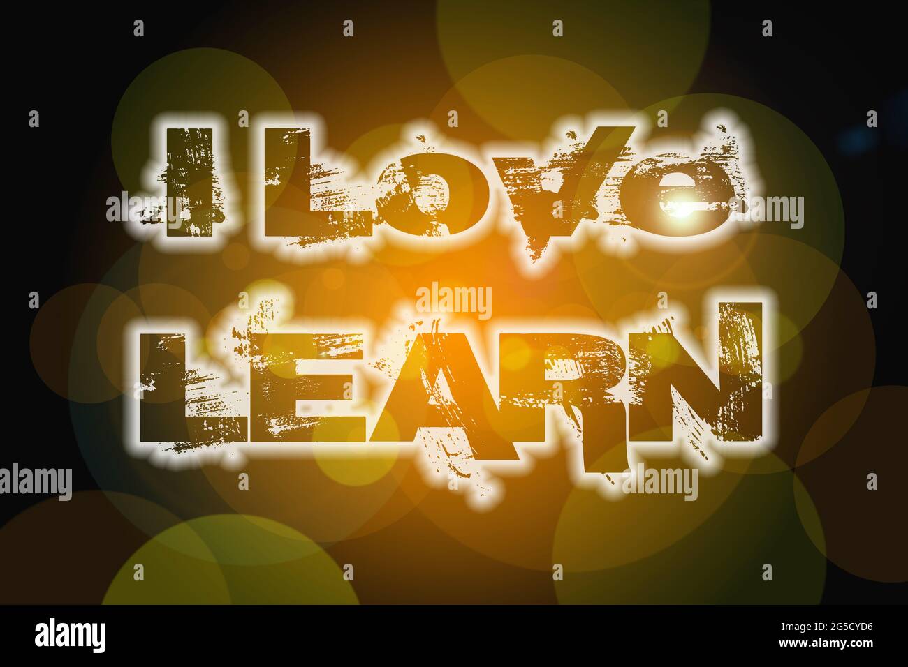 I Love Learn Concept text on background Stock Photo - Alamy