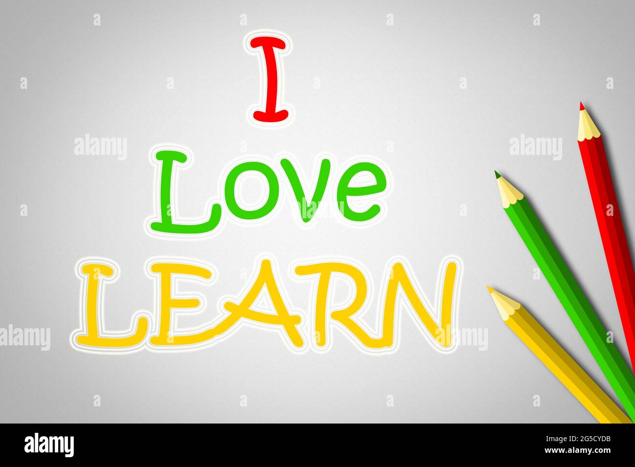 I Love Learn Concept text on background Stock Photo - Alamy