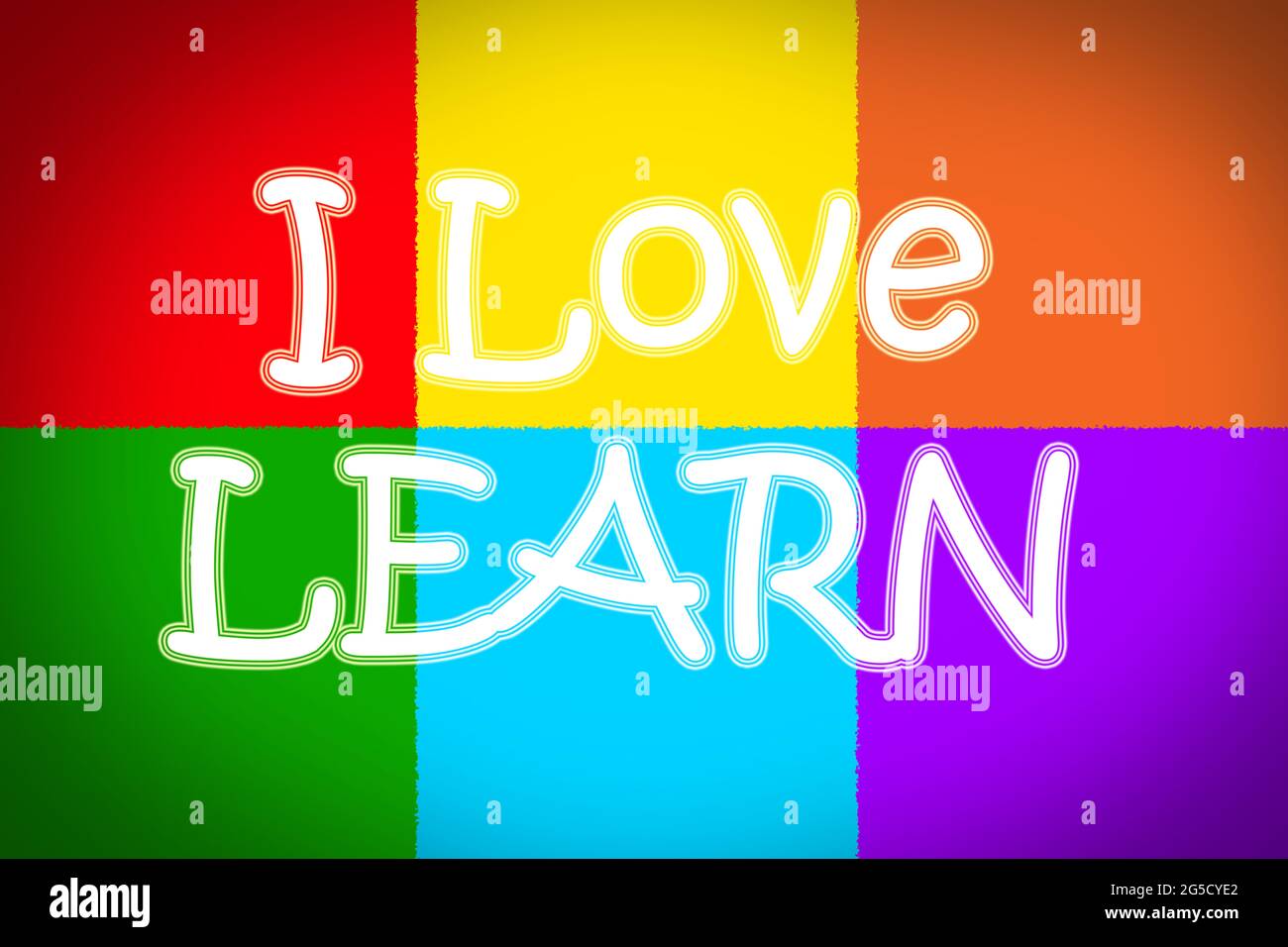I Love Learn Concept text on background Stock Photo - Alamy