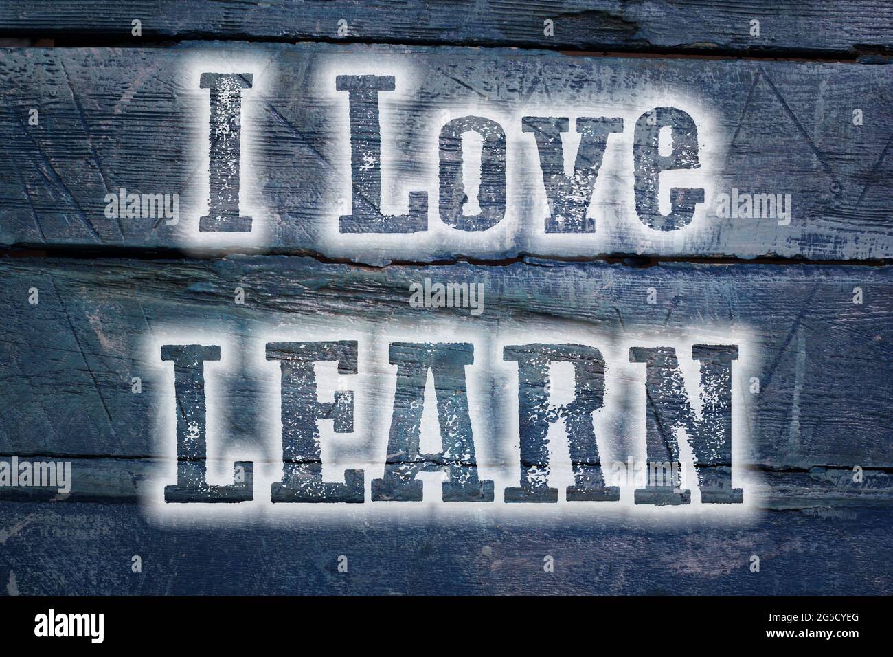 I Love Learn Concept text on background Stock Photo - Alamy