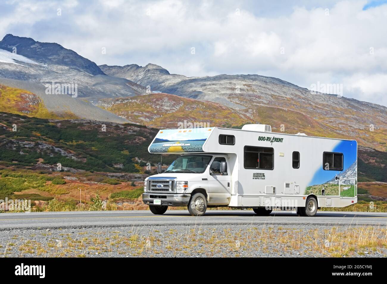 An RV on Richardson hwy, Alaska Stock Photo - Alamy