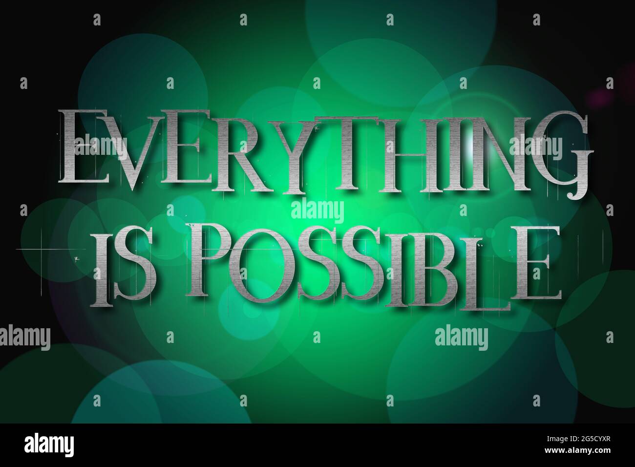 Everything is possible word on vintage bokeh background, concept sign ...