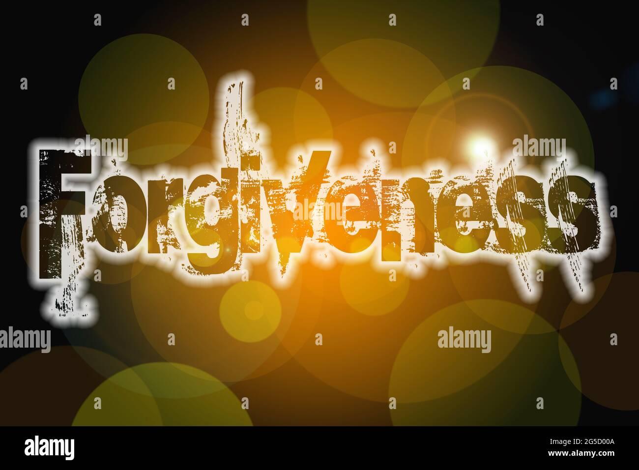 Forgiveness word on vintage bokeh background, concept sign idea Stock ...
